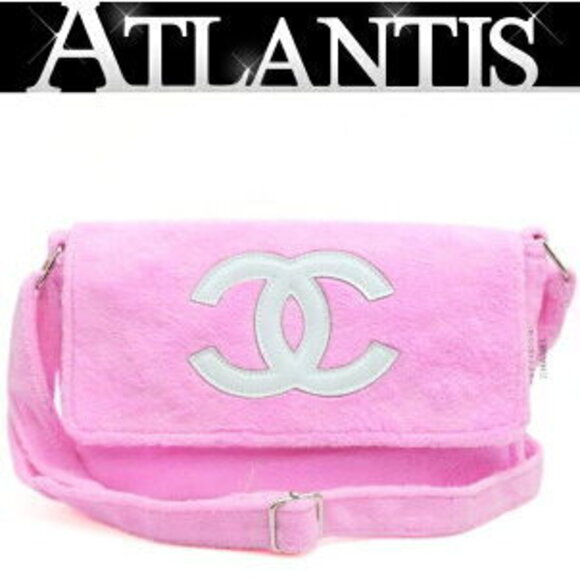 CHANEL | Bags | Chanel Terry Shoulder Bag Pink White | Poshmark